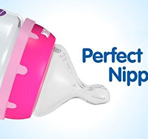 NUK Perfect Fit Baby Bottle, Dots, 3 Count (Pack of 1 )