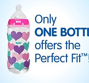 NUK Perfect Fit Baby Bottle, Dots, 3 Count (Pack of 1 )