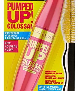 Maybelline New York Volum' Express Pumped Up! Colossal Waterproof Mascara, Classic Black, 0.32 Fl Oz, (K1569200)