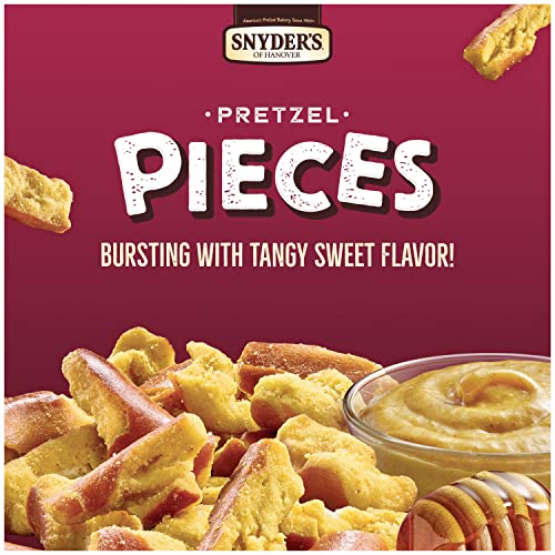 Snyder's of Hanover Pretzel Pieces, Honey Mustard and Onion, 8 oz (Pack of 6)