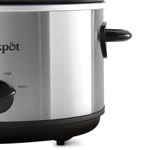 Crock-Pot 4.5 Quarts Manual Design Series Slow Cooker with 3 Manual Heat Settings Cooks Meals for 4 Plus People with Removable Stoneware Bowl, Silver