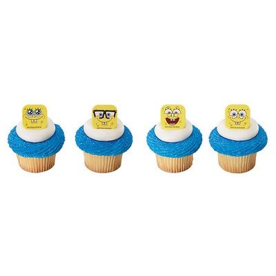 DECOPAC Spongebob Squarepants Mood Faces Cupcake Rings - 24 pcs