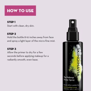 Skindinavia The Makeup Primer Spray Oil Control - Spray On Mattifying Base Layer For Oily Skin & Face - Oil Absorbing, Shine Control, & Pore Minimizer (4 Oz)