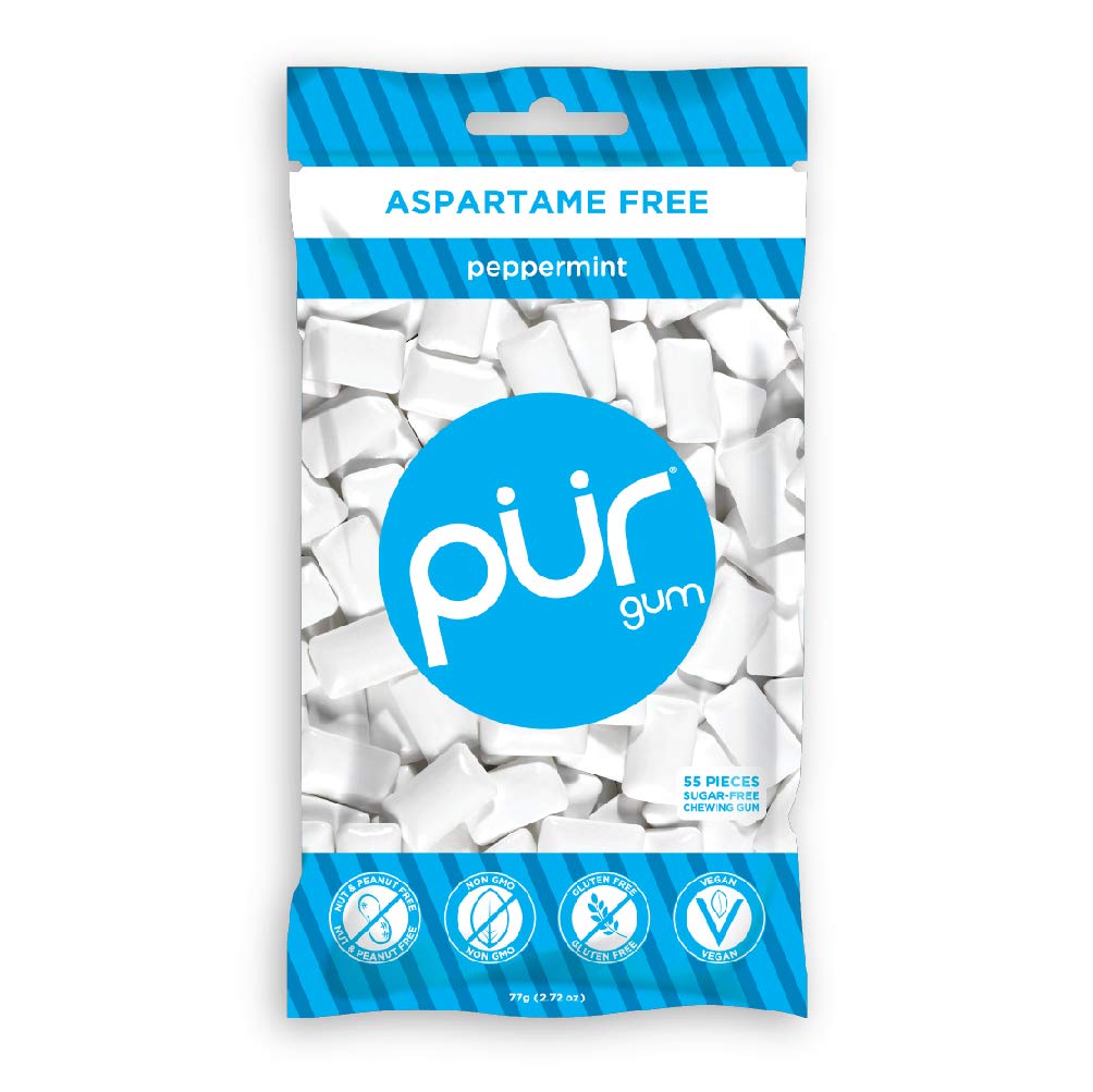 Pur Gum Variety Pack - Peppermint, Pomegranate Mint, Spearmint and Wintergreen - 55 Pieces each