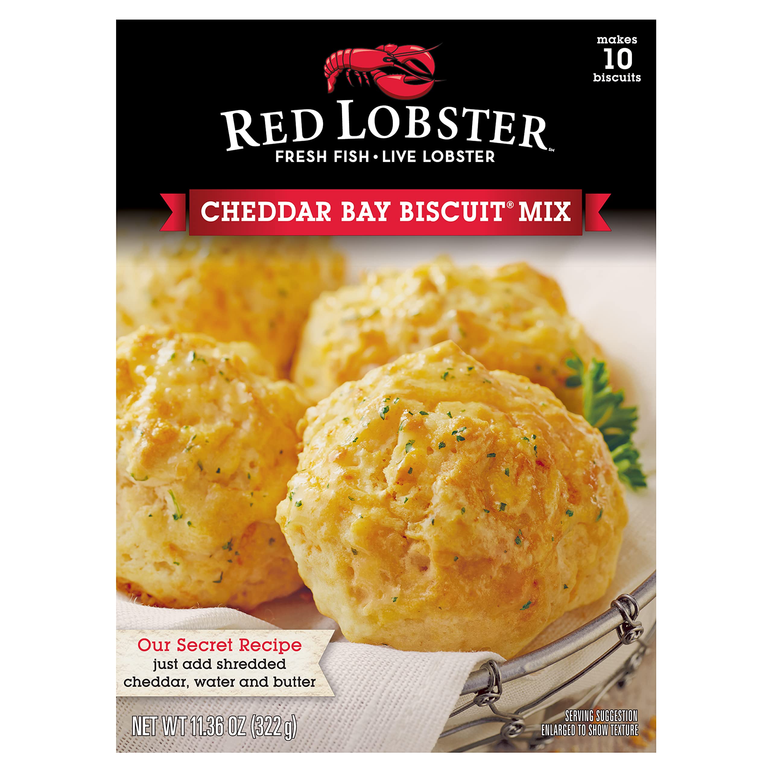 Red Lobster Cheddar Bay Biscuit Mix, Garlic Herb Seasoning Included, 11.36-ounce Boxes (Pack of 12)