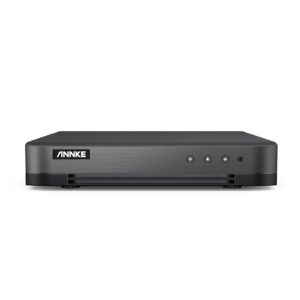 annke 16-channel hd-tvi 1080p lite security video dvr, h.265+ video compression for bandwidth efficiency, hdmi and vga outputs both support up to 1080p, remote access, email alarm, no hdd