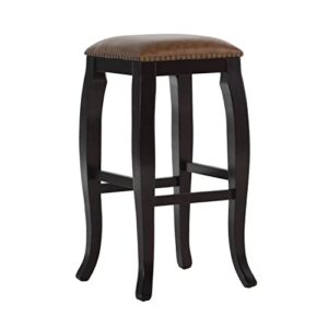 linon san francisco square top bar stool, caramel