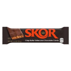 SKOR Crisp Butter Toffee and Chocolate Candy Bars, 1.4 oz (18 Count)