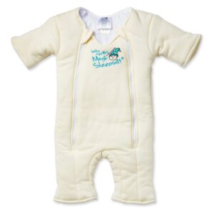 baby merlin's magic sleepsuit - 100% cotton baby transition swaddle - baby sleep suit - cream - 3-6 months