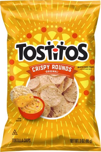 Tostitos, Crispy Rounds Tortilla Chips, 3 Ounce (Pack of 28)