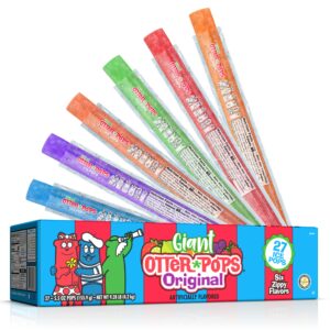 otter pops, giant original 5.5oz, 27 ice pops, six zippy flavors