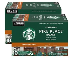 starbucks pike place roast medium keurig k-cups - 0.44 oz - 10 ct - 2 pk