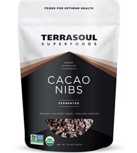 terrasoul superfoods raw organic cacao nibs, 2 lbs (2 pack) - raw | keto | vegan