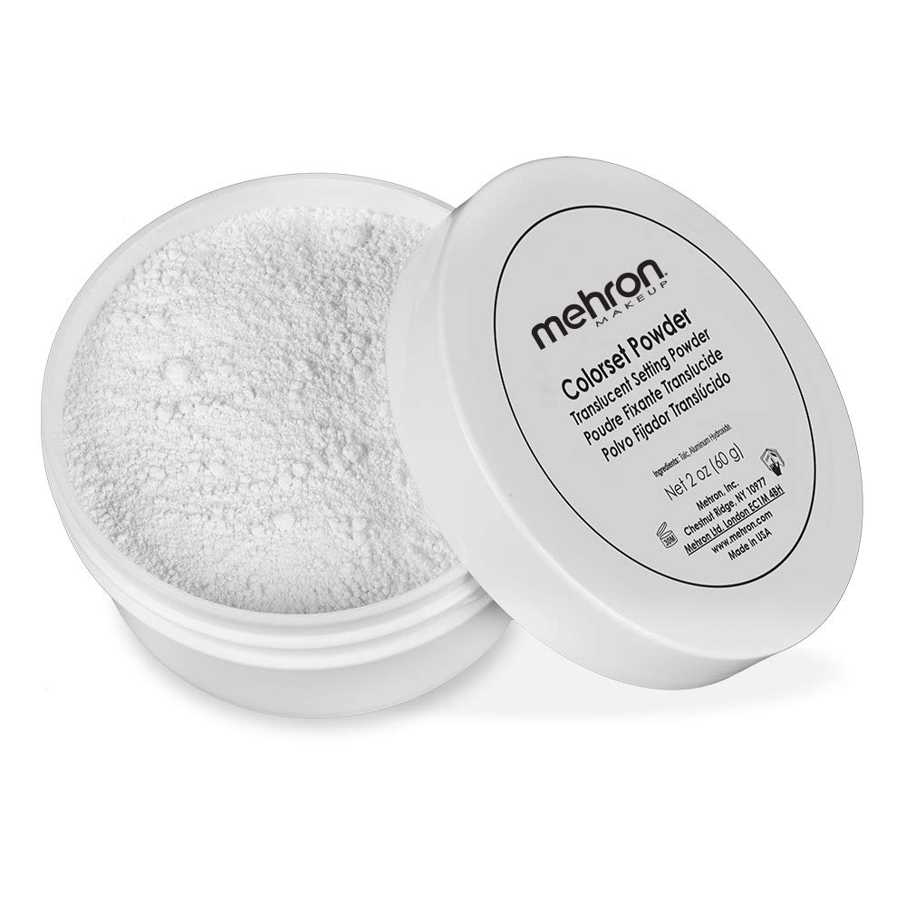 Mehron Makeup Colorset Powder | Translucent Powder Setting Powder | Face Powder For Special Effects, Halloween, & Film 2 oz (56 g)