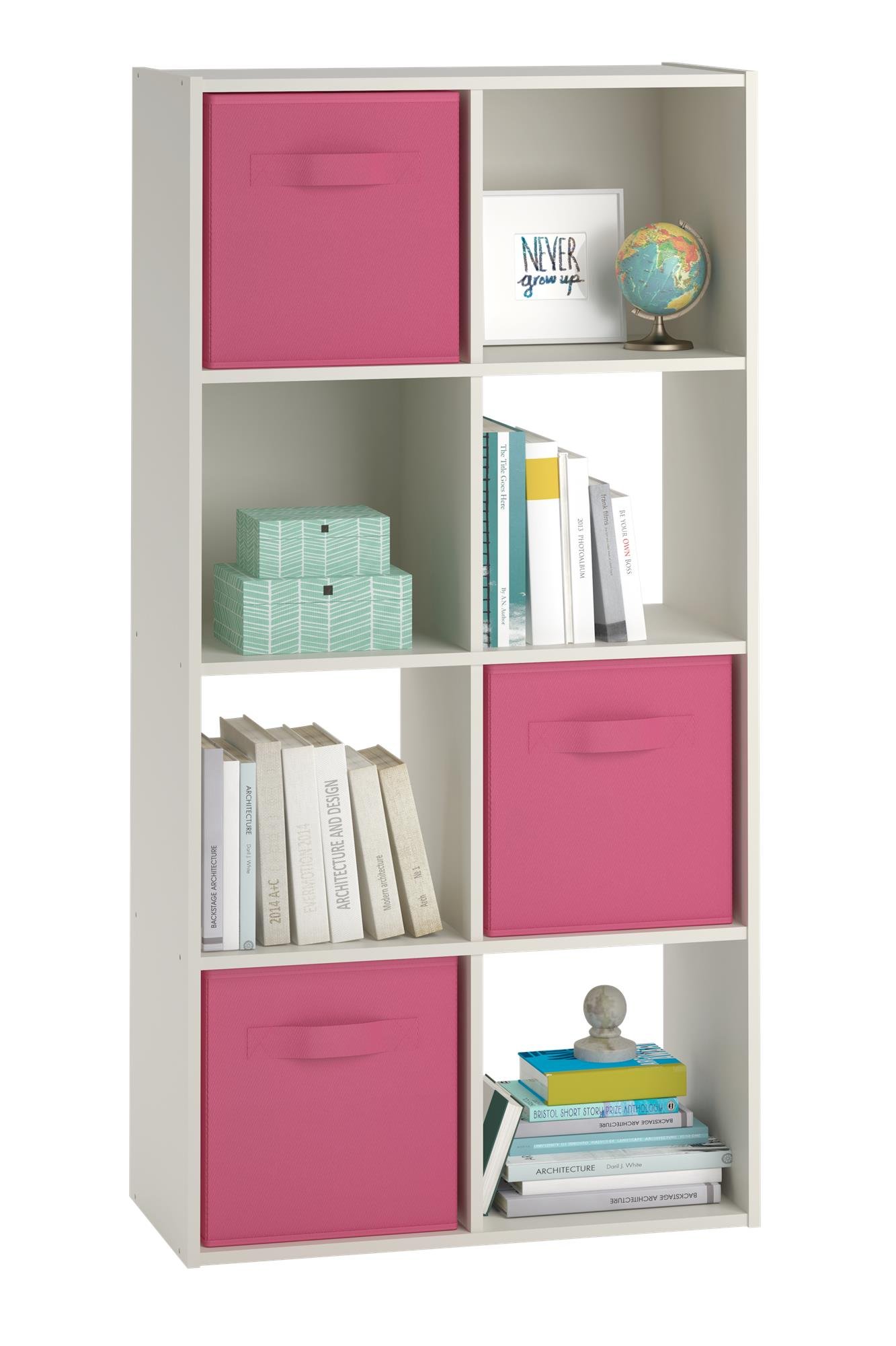 SystemBuild Fabric Storage Bin, Dark Pink