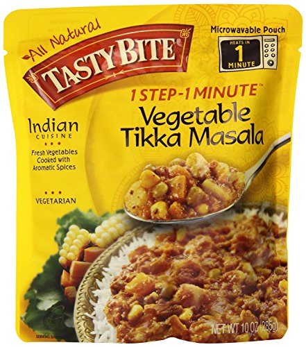 Tasty Bite Vegetable Tikka Masala, 10 Ounce, Pack of 6, Ready to Eat, Microwavable Entree, Vegetables Simmered With Cashews (Packaging may vary)