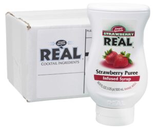 strawberry reàl, strawberry puree infused syrup, 16.9 fl oz squeezable bottle (pack of 1)