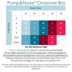 Rumina's Hands Free Classic Pump&Nurse Adjustable Pumping Bra for All Breast Pumps, Black M