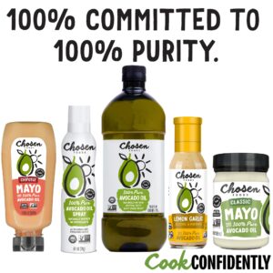 Chosen Foods 100% Pure Avocado Oil Spray, Keto and Paleo Diet Friendly, Kosher Cooking Spray for Baking, High-Heat Cooking and Frying (6 oz, 3 Pack)