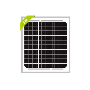 newpowa 5w(watts) 12v(volts) 5w monocrystalline solar panel battery maintainer high-efficiency pv module power for battery charging of boat rv gate opener fences