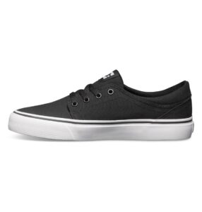 dc womens trase tx skate shoe, black/white, 12 d us