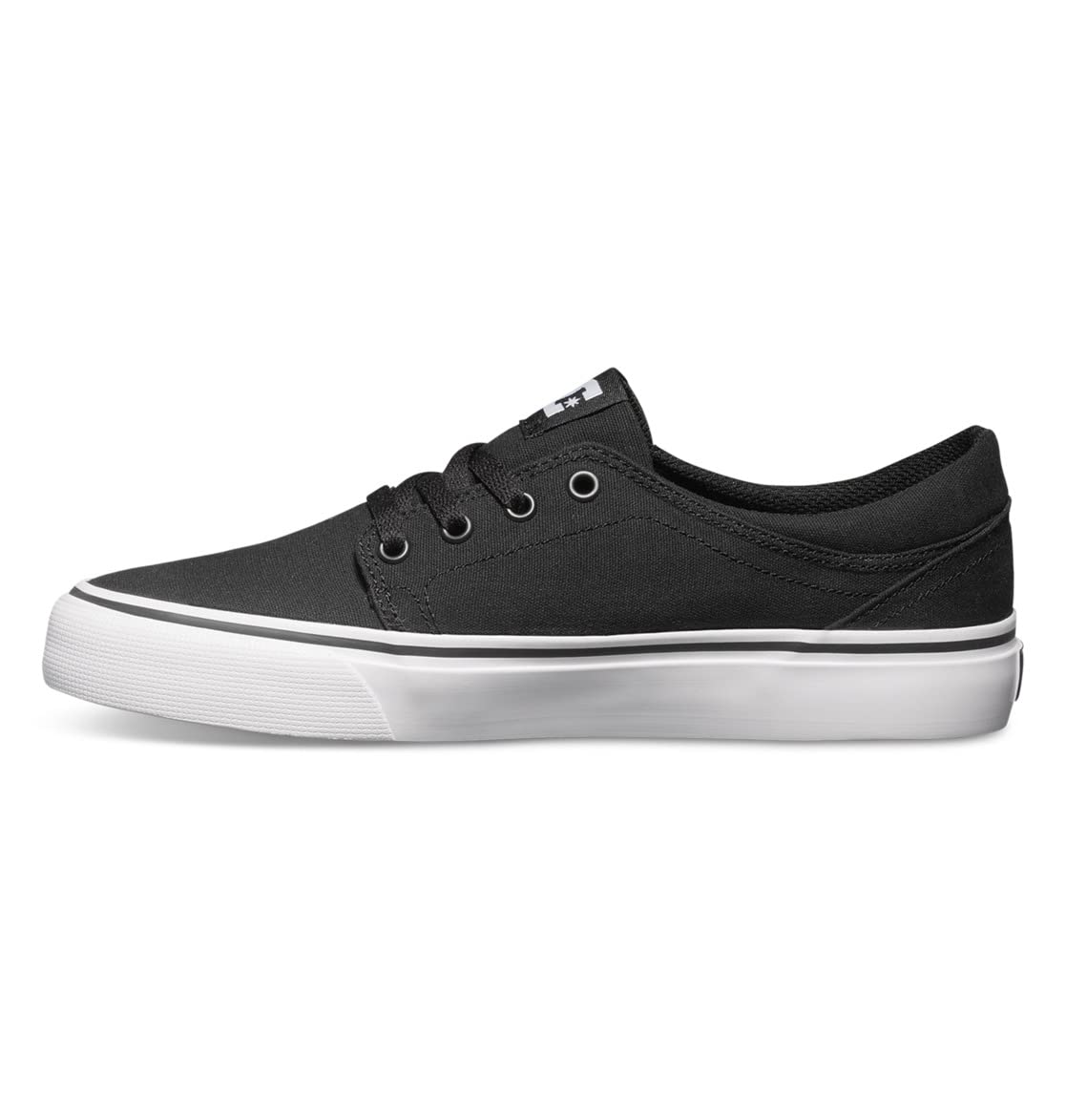 DC Womens Trase TX Skate Shoe, Black/White, 12 D US