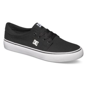 DC Womens Trase TX Skate Shoe, Black/White, 12 D US