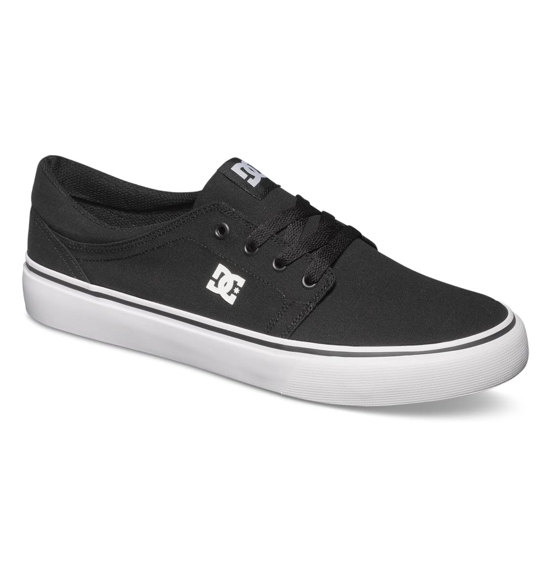 DC Womens Trase TX Skate Shoe, Black/White, 12 D US