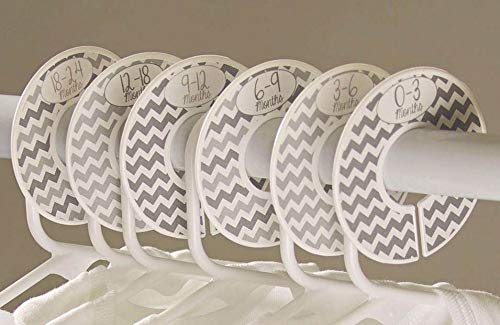 C170 Baby Nursery Clothing Size Closet Dividers Grey Gender Neutral (Ranged Months)