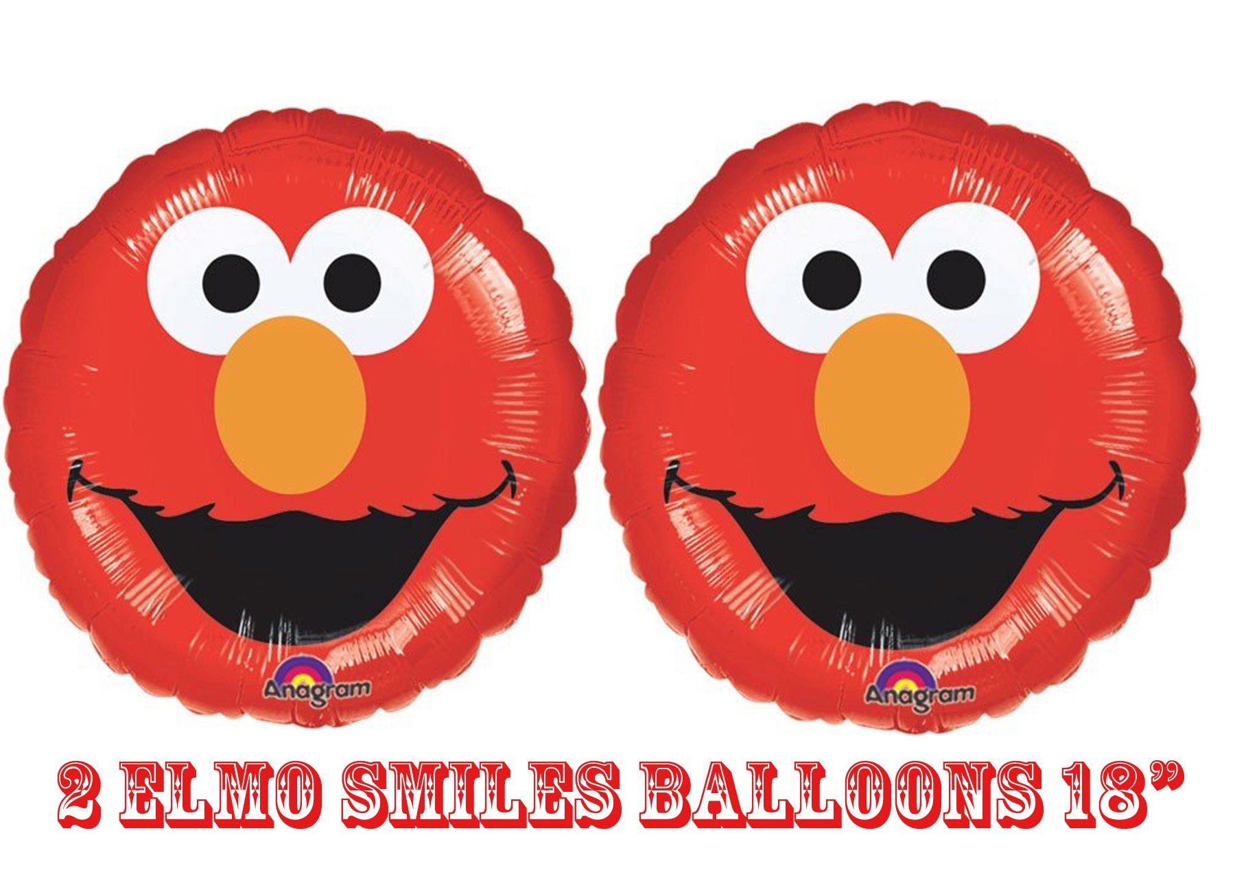 Anagram Elmo Smiles Foil Balloons 18" (2 Balloons)