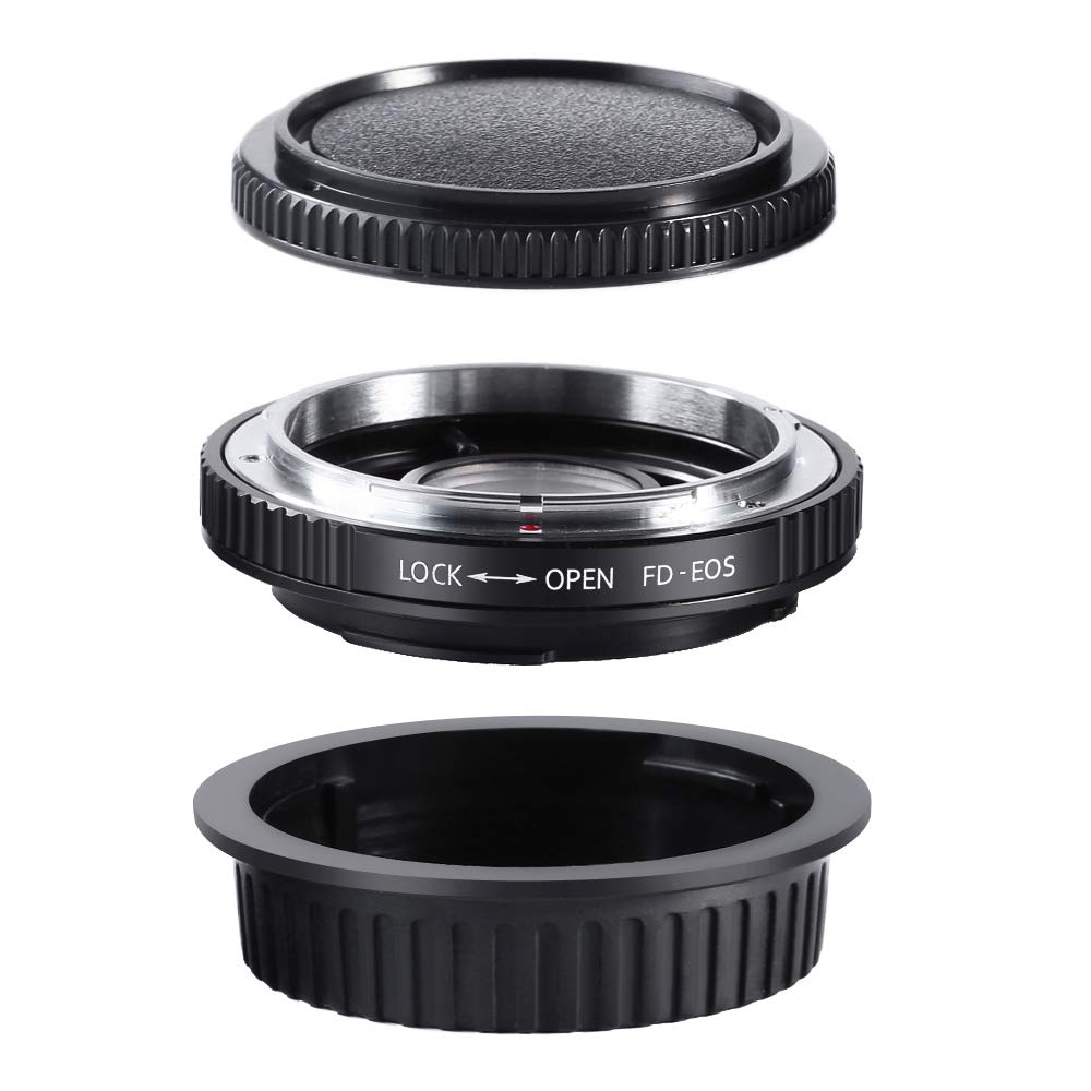 K&F Concept Pro Lens Mount Adapter Compatible for Canon FD FL 35mm SLR Lens to Canon EOS (EF, EF-S) Camera, Compatible with Canon 1D, 1DS, Mark II, III, IV, Digital Rebel T5i, T4i, T3i, T3