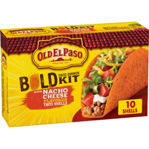 old el paso stand 'n stuff bold nacho cheese flavored taco dinner kit, 9.5 oz.