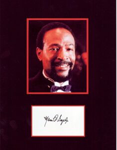 kirkland marvin gaye, 8 x 10 photo autograph on glossy photo paper