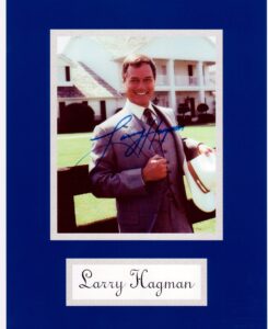 kirkland larry hagman, j.r. ewing, 8 x 10 photo autograph on glossy photo paper