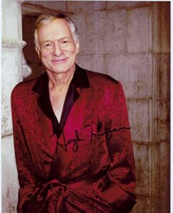 kirkland hugh hefner 8 x 10 photo autograph on glossy photo paper