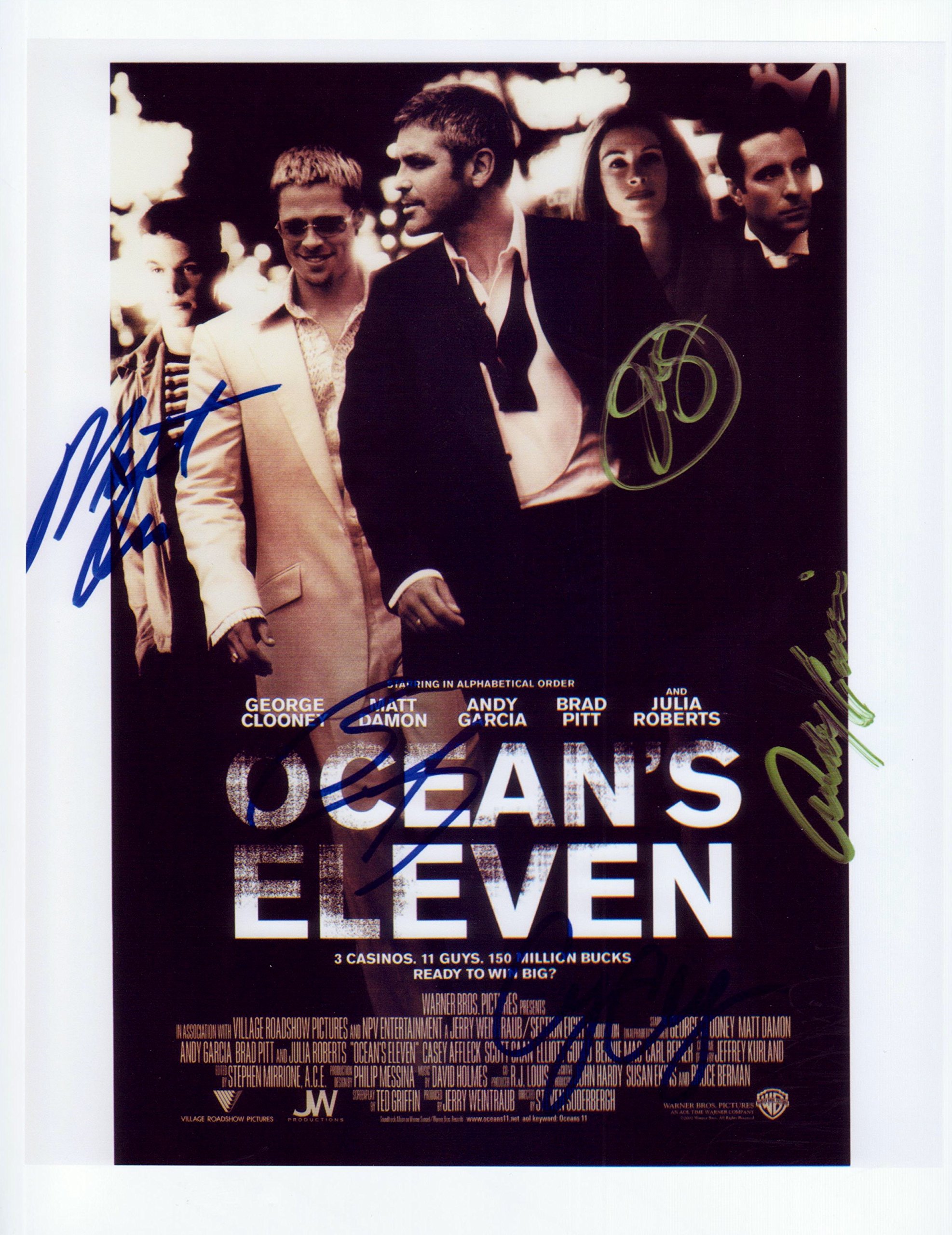 Kirkland Ocean's Eleven, Classic Movie 8 X 10 Photo Autograph on Glossy Photo Paper