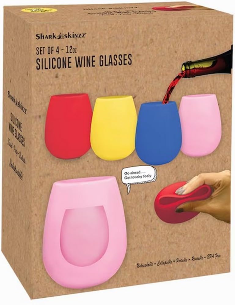 Silicone Wine Glasses by SharkSkinzz