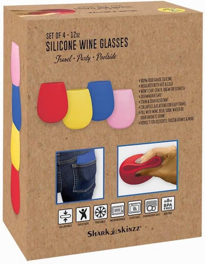 Silicone Wine Glasses by SharkSkinzz