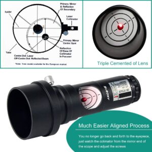 SVBONY Red Laser Collimator for Newtonian Marca Telescope Alignment 1.25 inches 7 Bright Levels Triple Cemented Lens with 2 inches Adapter