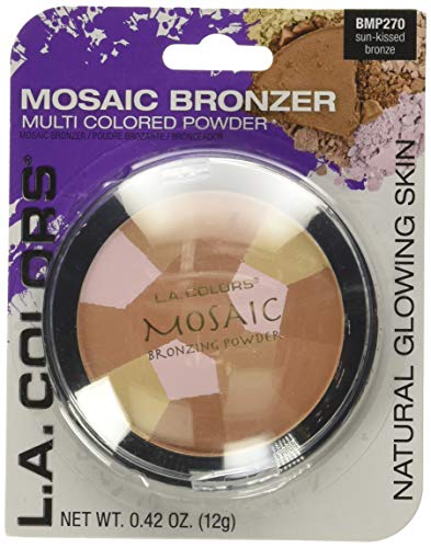 L.A. Colors Mosaic Bronzer/Blush Compact, Golden Bronze, 0.09 Ounce