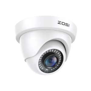 ZOSI 2MP 1920TVL Hybrid 4 in 1 TVI CVI AHD CVBS Security Camera,1080P HD Weatherproof Outdoor Indoor Surveillance Cam,Night Vision,For 960H,720P,1080P,5MP,4K analog DVR - White