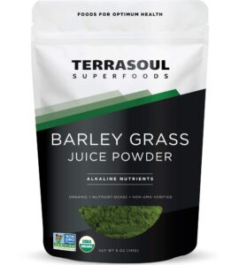 terrasoul superfoods organic barley grass juice powder, 5 oz - usa grown | made from concentrated juice | superior to barley grass