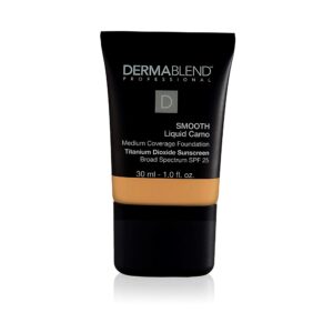 dermablend smooth liquid foundation with spf 25, 1 fl. oz, 40n chestnut, for medium skin with neutral undertones