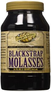 golden barrel unsulfured black strap molasses, 32 oz