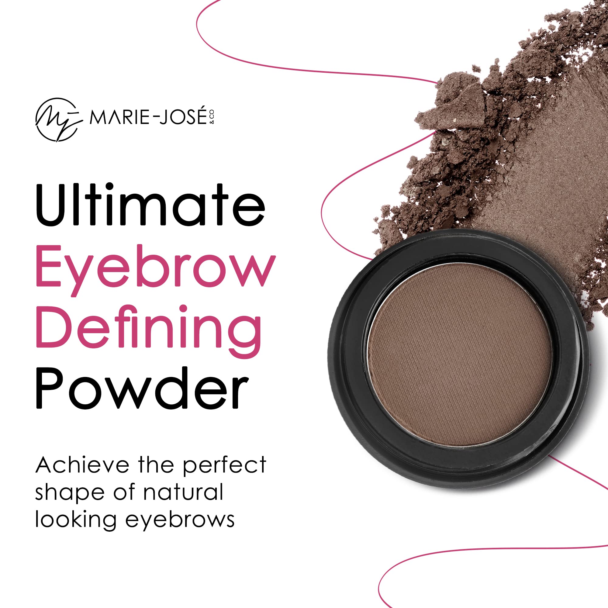 Marie-José & Co Medium Brown Eyebrow Powder - Perfect eyebrows, powder smooth!