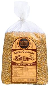 amish country popcorn | 6 lb bag | mushroom popcorn kernels | old fashioned, non-gmo and gluten free (mushroom - 6 lb bag)