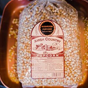 Amish Country Popcorn | 6 lb Bag | Mushroom Popcorn Kernels | Old Fashioned, Non-GMO and Gluten Free (Mushroom - 6 lb Bag)