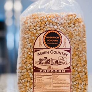 Amish Country Popcorn | 6 lb Bag | Mushroom Popcorn Kernels | Old Fashioned, Non-GMO and Gluten Free (Mushroom - 6 lb Bag)