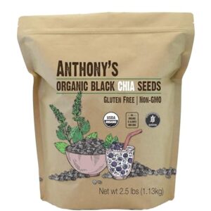 Anthony's Organic Chia Seed, 2.5 lb, Gluten Free, Vegan, Keto Friendly