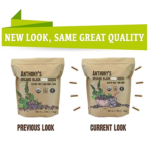 Anthony's Organic Chia Seed, 2.5 lb, Gluten Free, Vegan, Keto Friendly